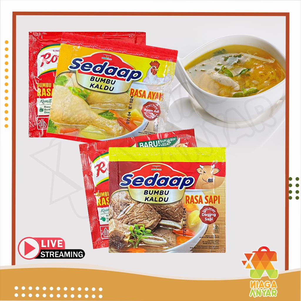Nas Sedaap Royco Seasoning Broth Beef Chicken Flavor Sachet/Instant ...