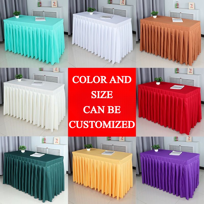 Banquet Tablecloth cover Table Skirt Conference Exhibition Event Wedding Hotel Meeting Desk ...