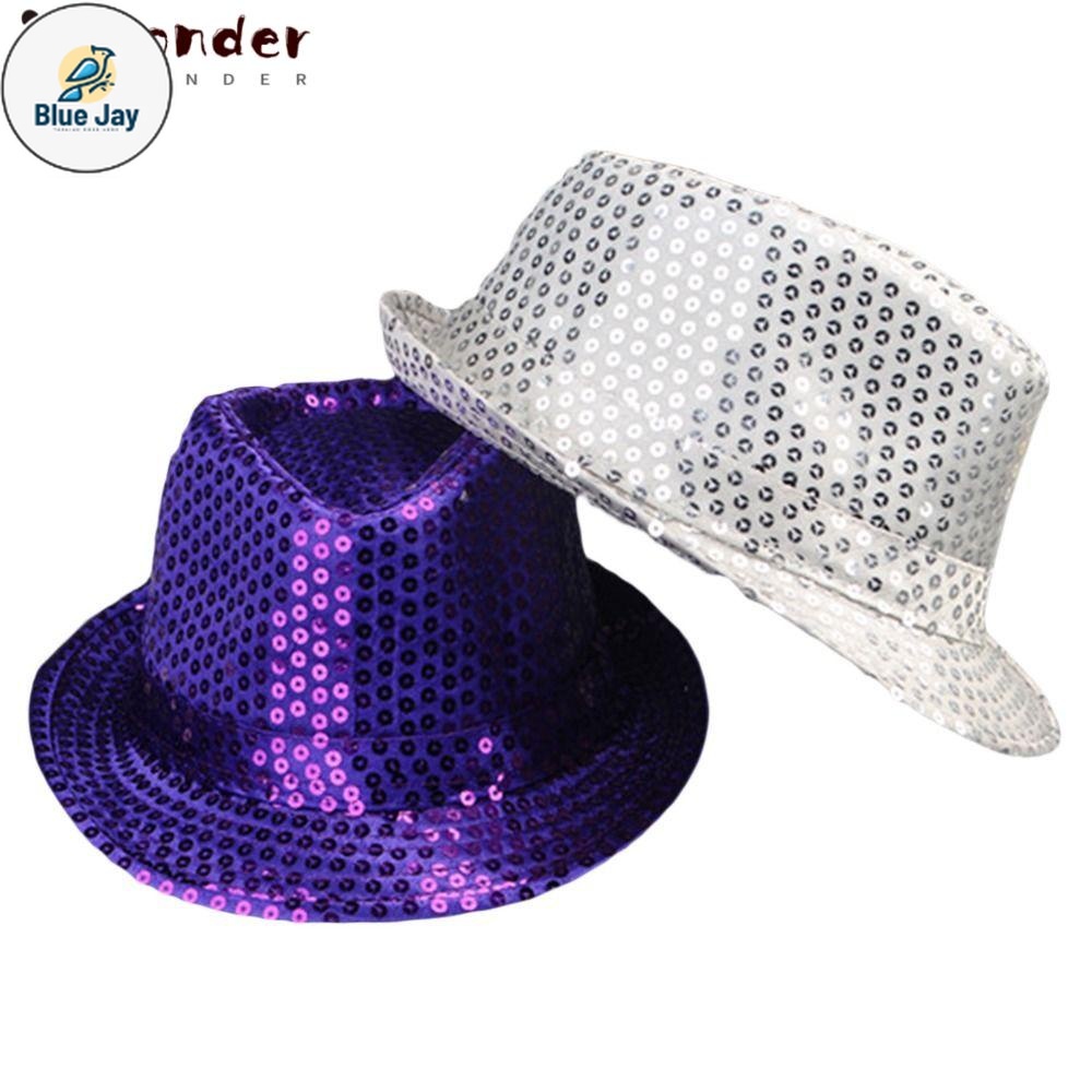 BJ Jazz Hat, Masquerade Cosplay Panama Cap, Fashion Sequins Shiny Stage ...