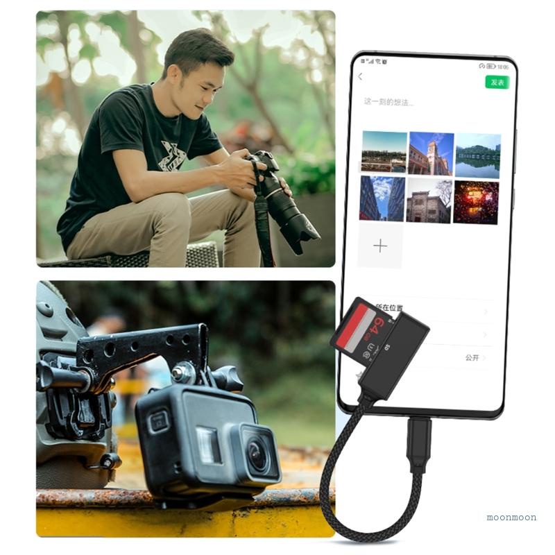 lucky Portable Card Reader Writer USB Type C Micro USB Flash Memory ...