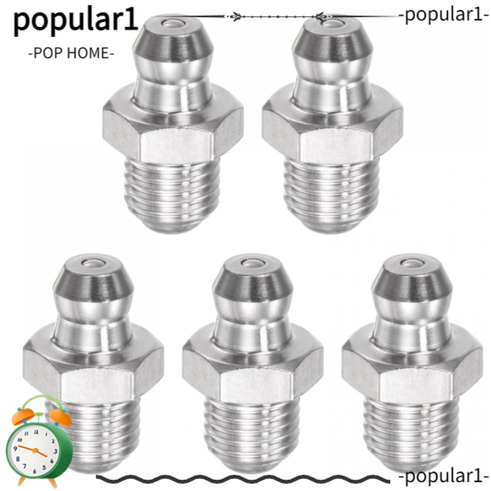 POP 10pcs Hydraulic Grease Nipple, M6 x 1mm Thread Silver Straight ...