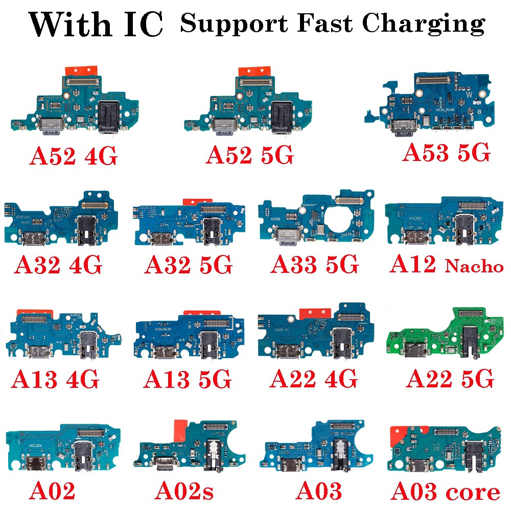 With ic USB Chargingr Board Port For Galaxy A02 A02S A03 core A12 A13 ...