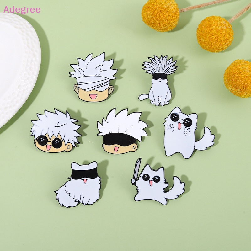 Adegree Gojo Satoru Cats Enamel Pin Kawaii Anime Role Eye Mask Cute ...