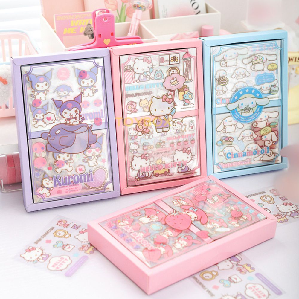 50 Sheets/box Cartoon Cute Sanrio Stickers Pet Stickers Kuromi ...