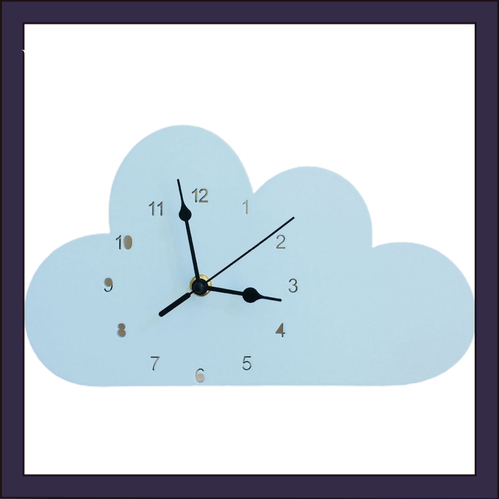 [WX] Hanging Clock Delicate Removable Cloud-shaped Cartoon Kids Room ...