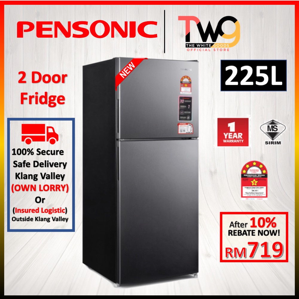 Pensonic Two 2 Doors Refrigerator 225L | PRT-2250 | Shopee Malaysia
