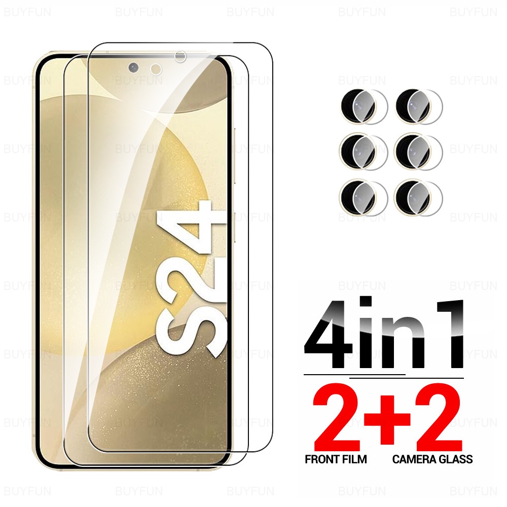 For Samsung Galaxy S24 4in1 Front Full Cover Tempered Glass Samsung S24 ...