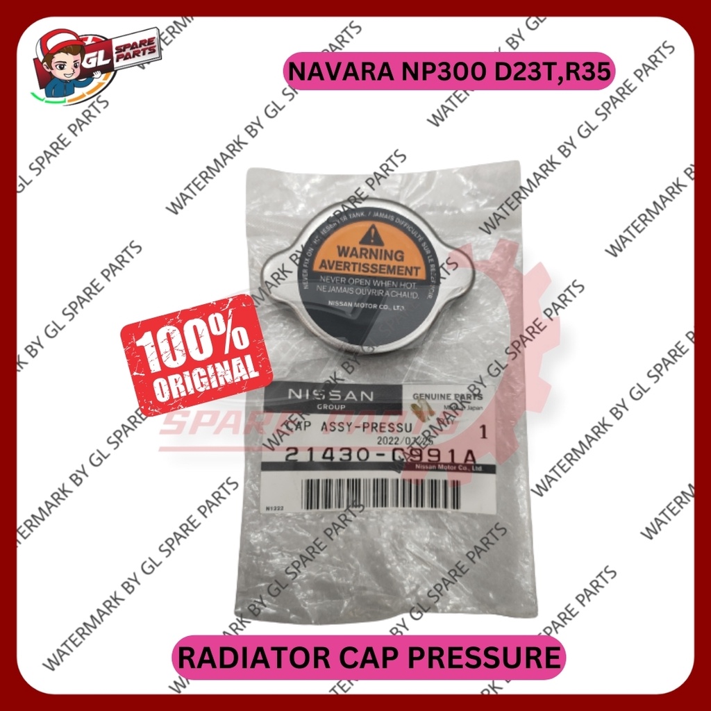 RADIATOR CAP PRESSURE (100% ORIGINAL) NISSAN NAVARA NP300 D23T (21430 ...