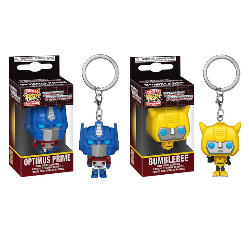 Funko Pop Transformers Keychain Optimus Prime Bumblebee Megatron Action ...