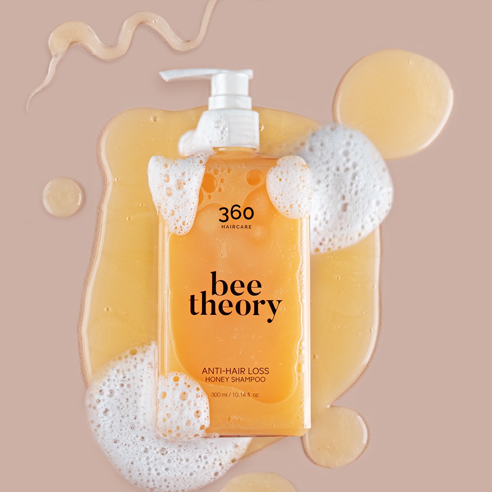 360 Haircare Bee Theory Anti-Hair Loss Honey Shampoo 300ml - Control Hair Loss Oily Scalp No ...