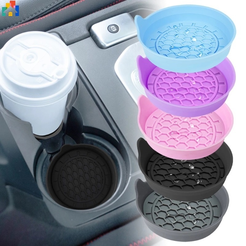 1Pc Colorful Car Silicone Coaster Anti-Slip Heat Resistance Water Cup ...