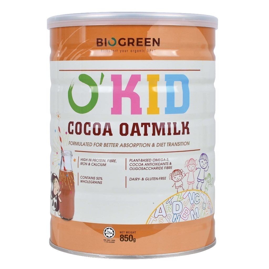 Biogreen O'Kid Cocoa Oat Milk (850g) | Shopee Malaysia