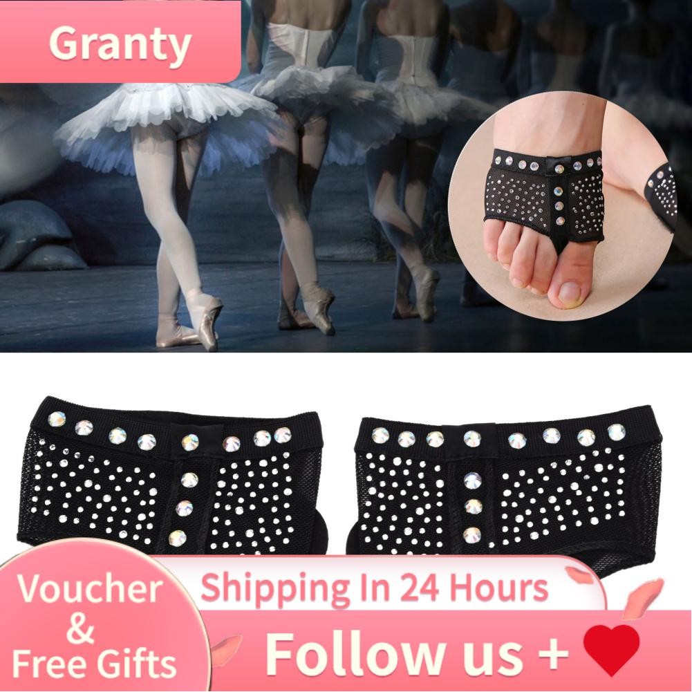 Granty Rhinestone Ballet Belly Dance Toe Pad 1 Pair Paws Foot Thongs ...