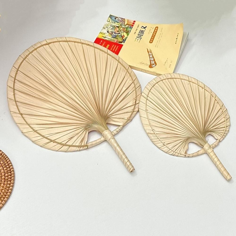 Hand Woven Craft Fan Summer Hand Weaving Fan Handmade Palm Leaf Palm ...