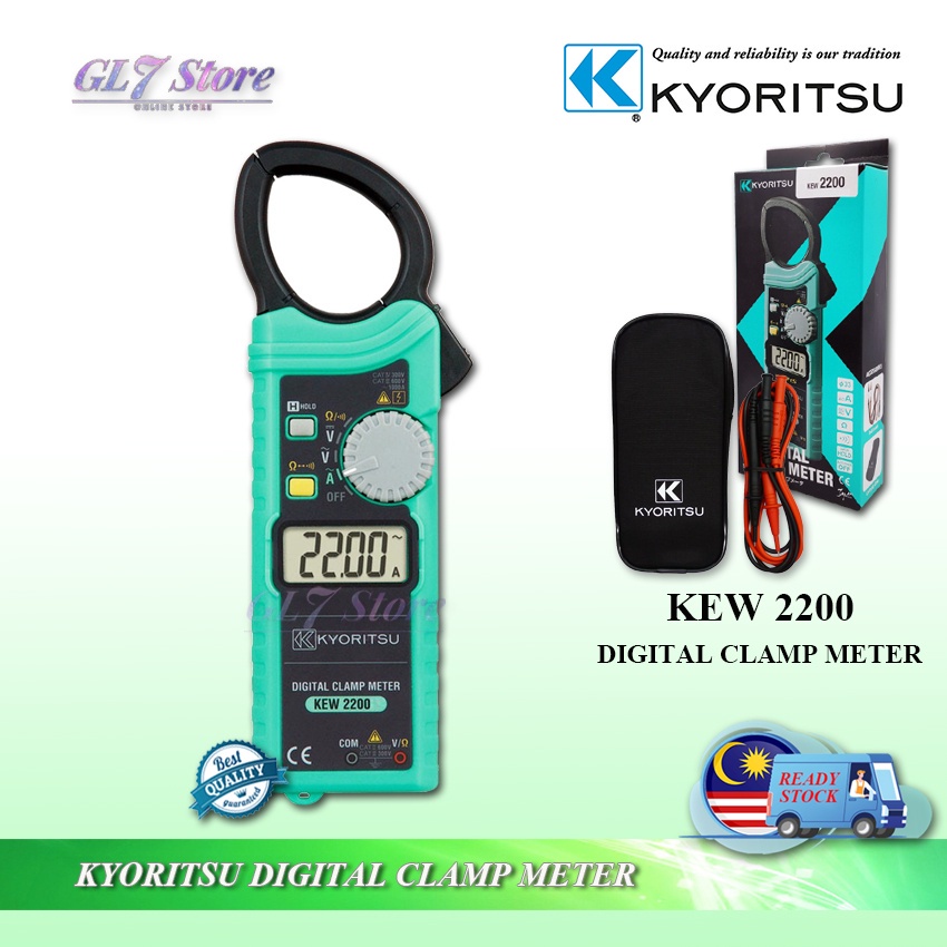 KYORITSU CLAMP METER KYORITSU KEW 2200 DIGITAL CLAMP METER | Shopee ...