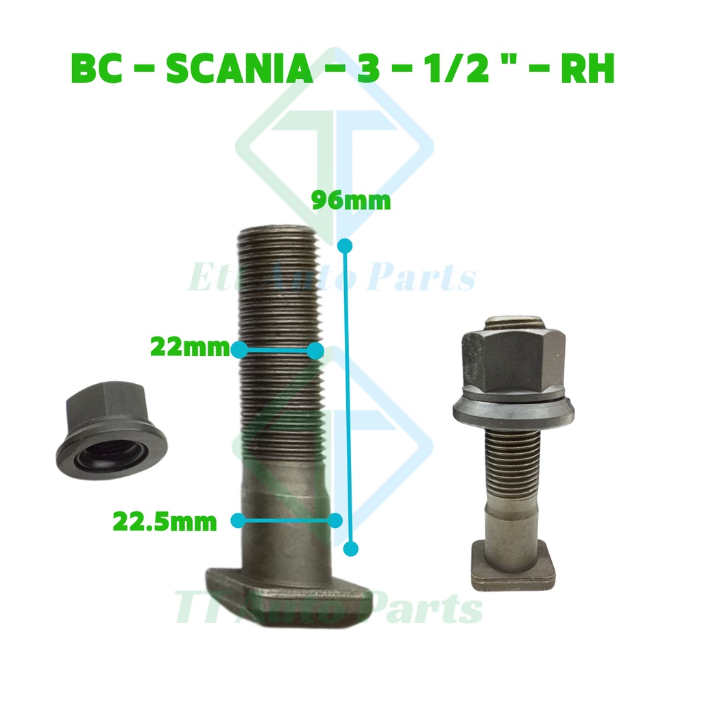 BC-Scania-3 1/2"-RH Scania 113/124 Trailer Truck Black HD Rear Tyre ...