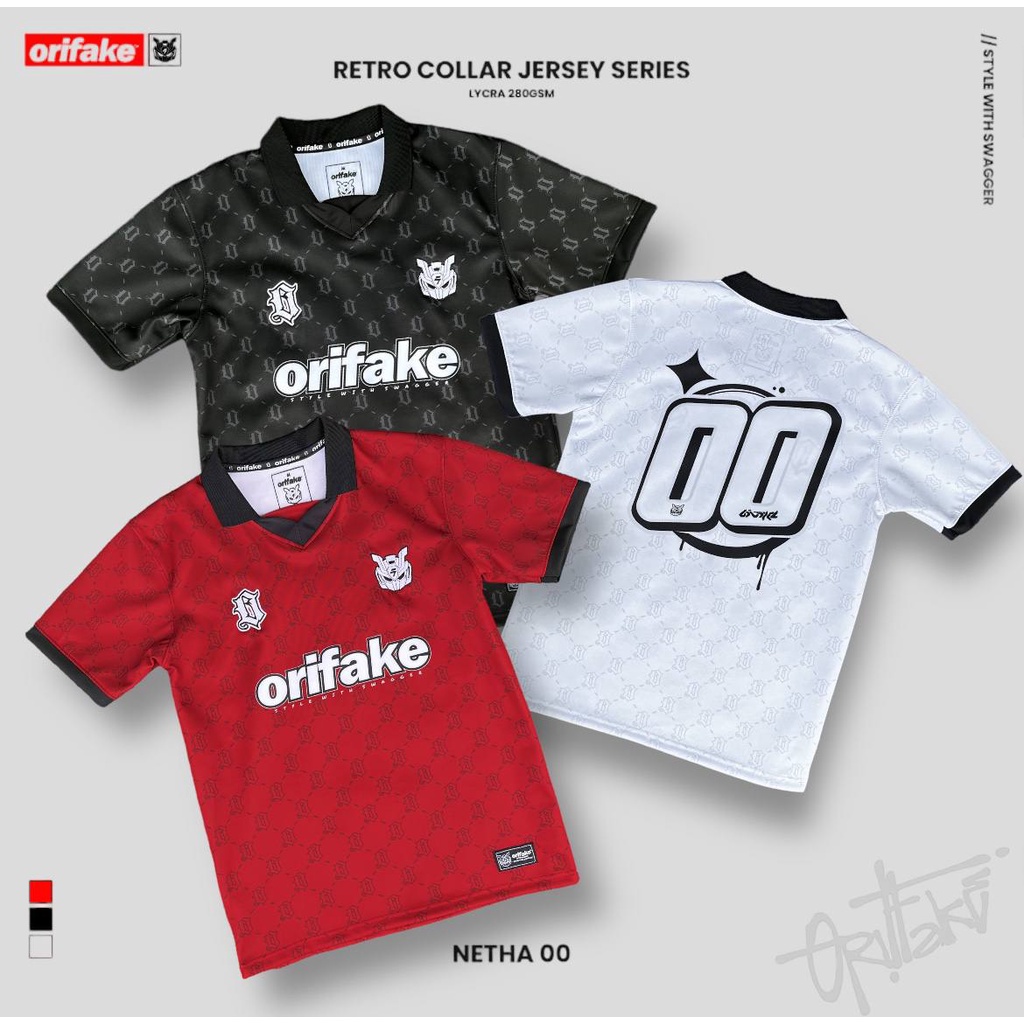 Orifake Malaysia Tshirt Retro Collar Jersey Custom Name Number NETHA 00 ...