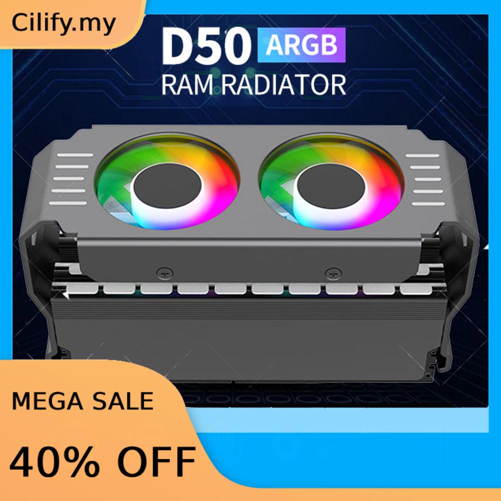 D50 RAM ARGB Sync Heatsink Cooler Memory With Dual PWM Cooling Fan For DDR4 DDR5 [Cilify.my ...