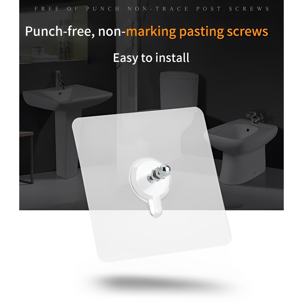 【7.2X7.2CM】Household Strong Nail Free Photo Frame Screw Stickers Hook ...