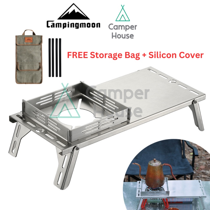 [Ready Stock] Campingmoon Mini Table Heat/Wind Shield for Soto ST310 Stainless Steel Lightweight ...