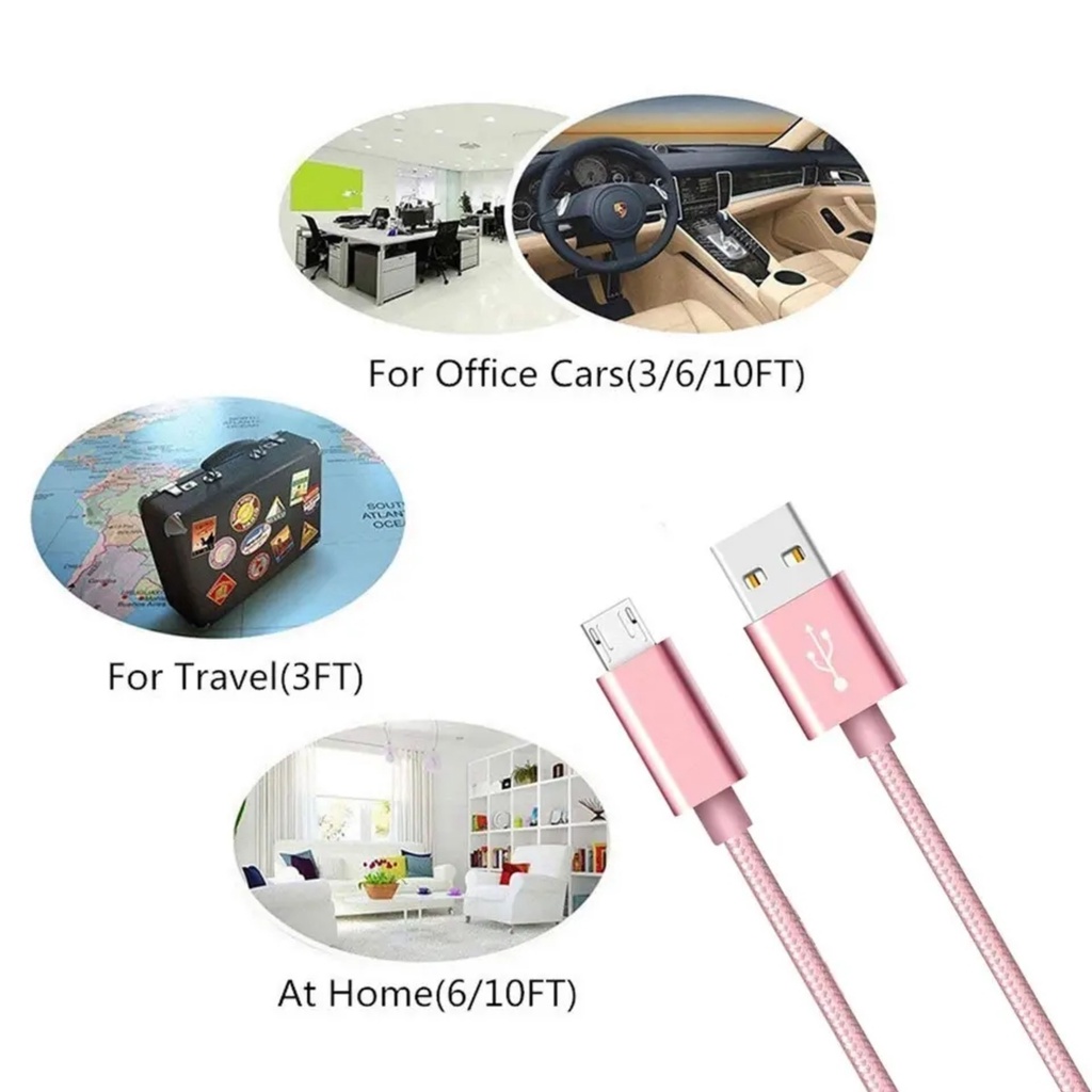 2M Ultra Long Cord Cable Fast Charge Cable Type C Nylon Braided Cable ...