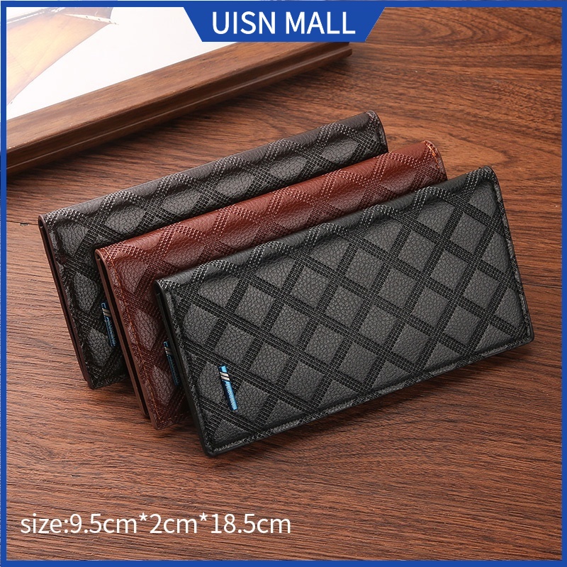 UISN NB850 men's pu long wallet multiple card positions available ...