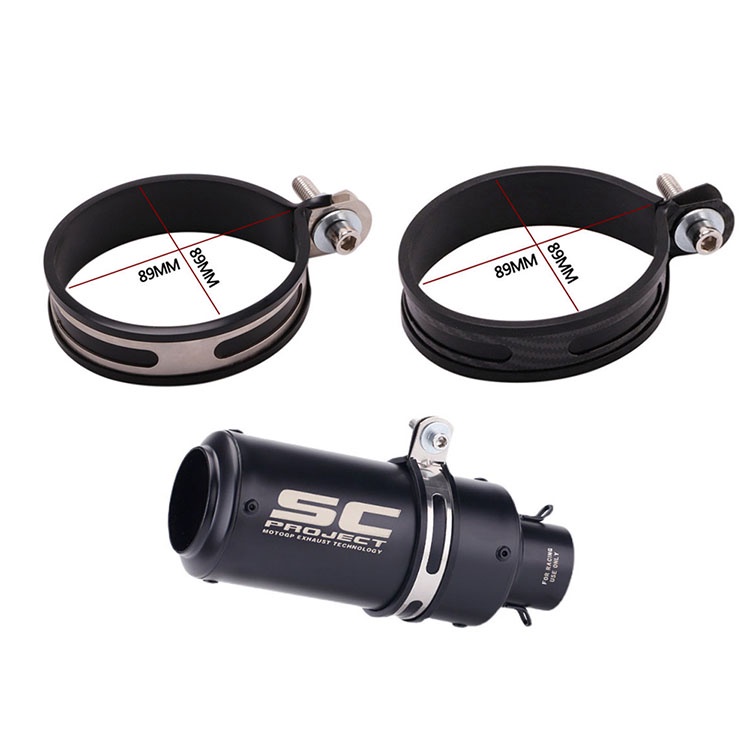 Universal Stainless Steel Round Motorcycle Exhaust Muffler Pipe Bracket ...