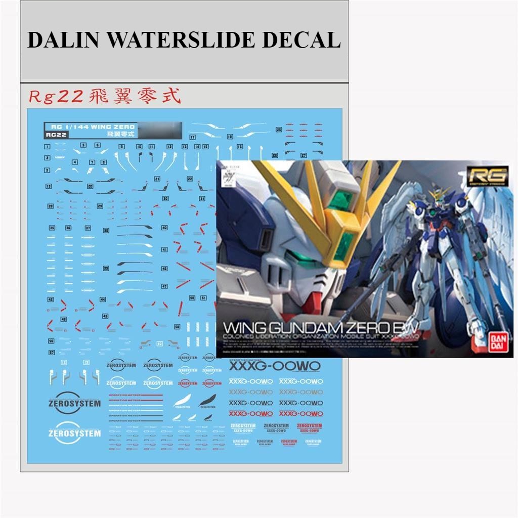 READY STOCK DALIN Waterslide Decal - RG22 RG 1/144 Gundam Wing Zero EW ...