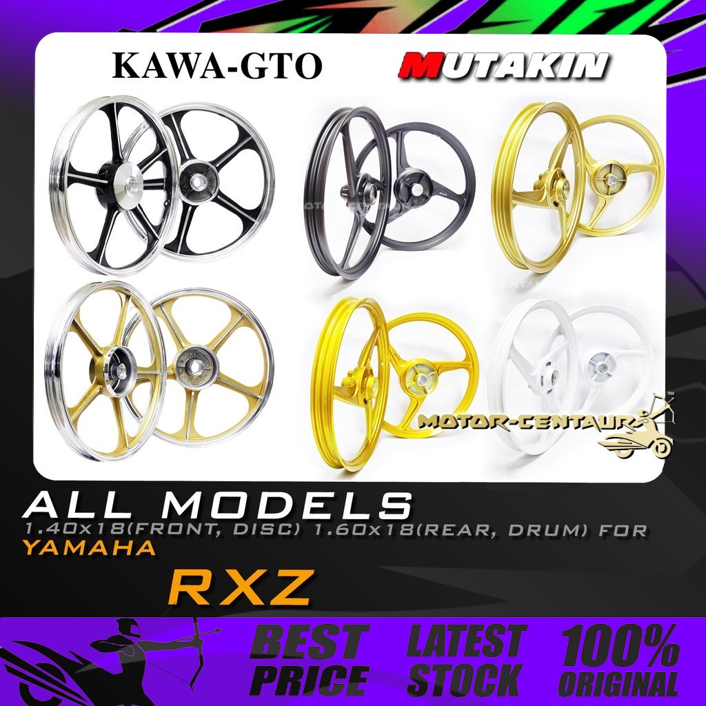 RIM MOTOSIKAL KAWA-GTO/MUTAKIN SPORT RIMS 555/3L/5L 1.40X18(DISC,F) 1 ...