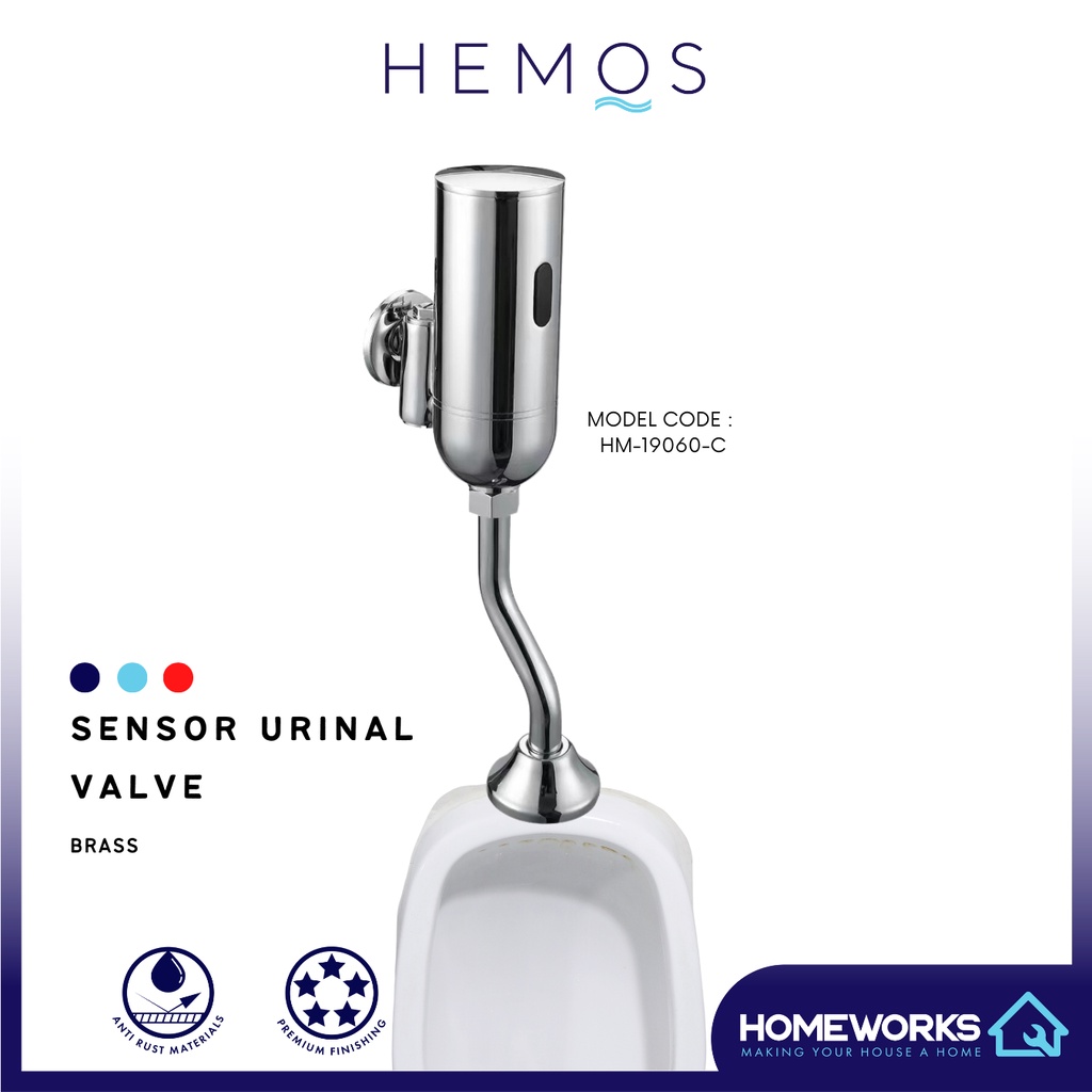 HEMOS BATHROOM AUTOMATIC SENSOR URINAL TOILET UNIRAL FLUSH VALVE BRASS ...