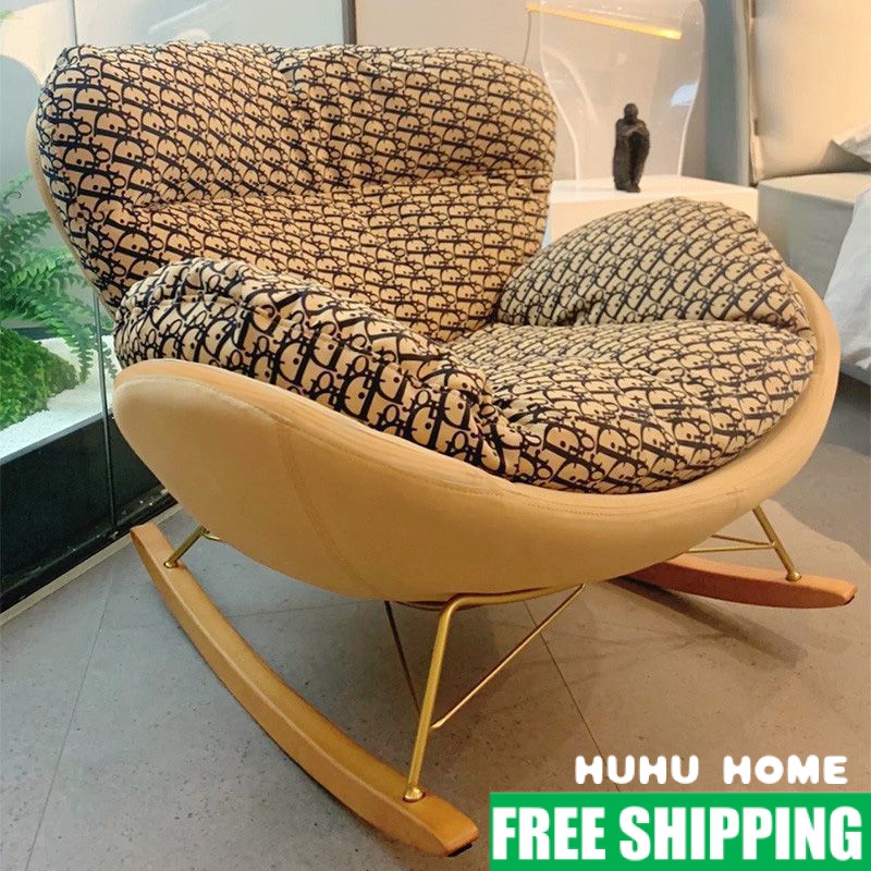 Nordic light luxury rocking chair lounge chair lazy balcony home ...
