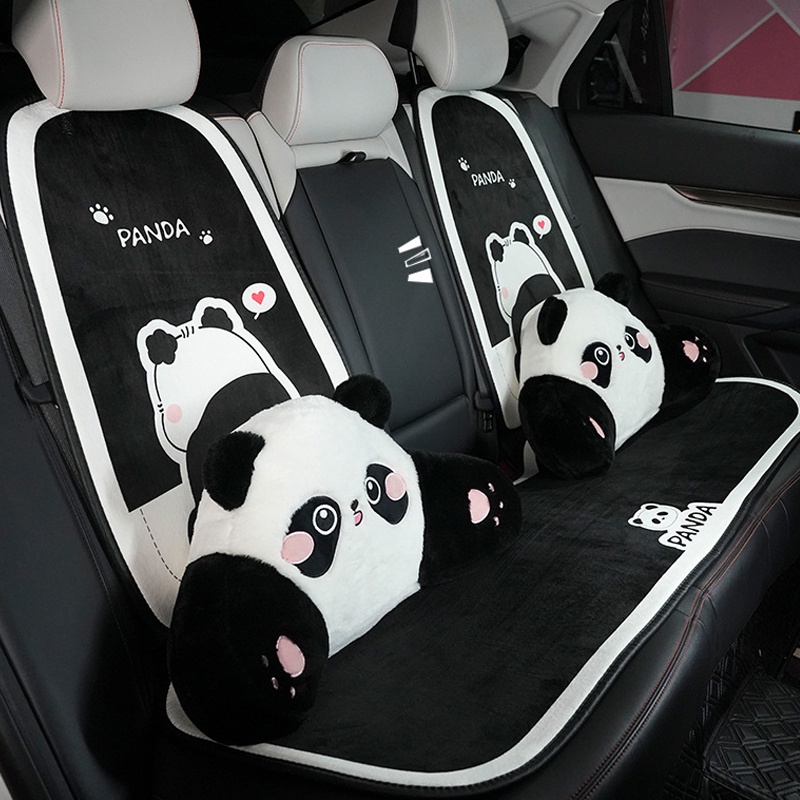 NEW Universal Car Seat Cushion Pad Cute Cartoon Panda Front Rear Seat ...