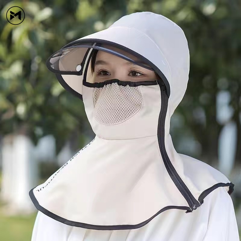 Summer Sun Visor Cycling Face Mask Outdoor UV-proof Sun Hat Lens Sun ...