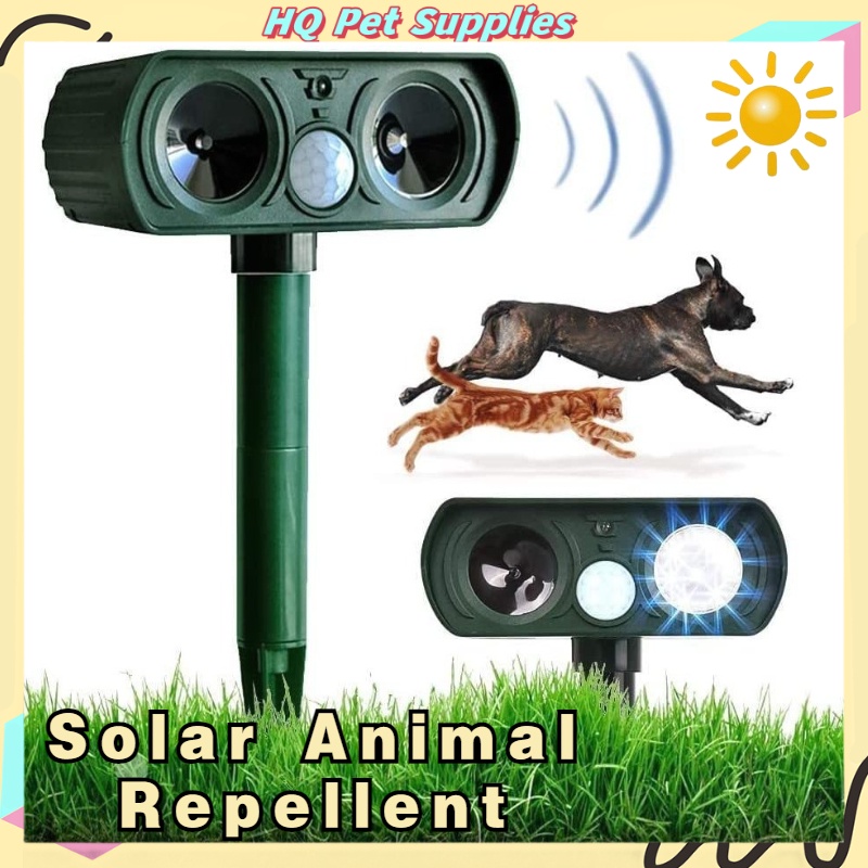 Solar Ultrasonic Animal Repellent Powered PIR Sensor Pest Bird Repeller ...