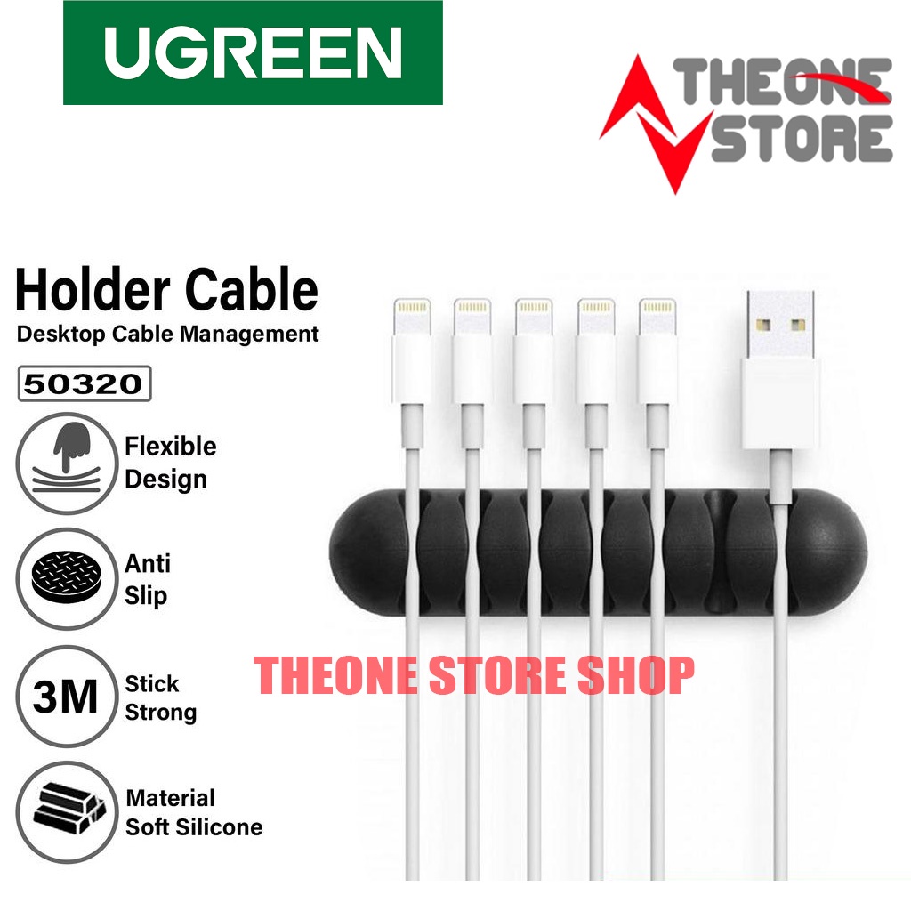 Ugreen Multi-Purpose Cable Tidy Silicone Wire Holder Cable Organizer ...