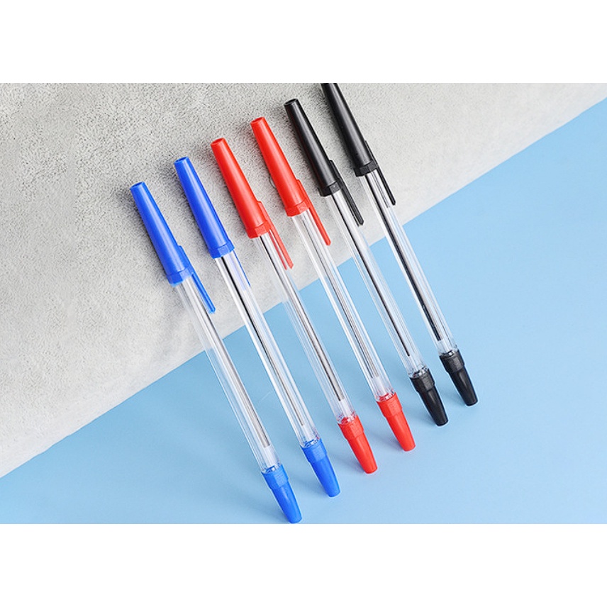 Ball Point Pen Blue Black Red 1.0 Office Student School Writing ...