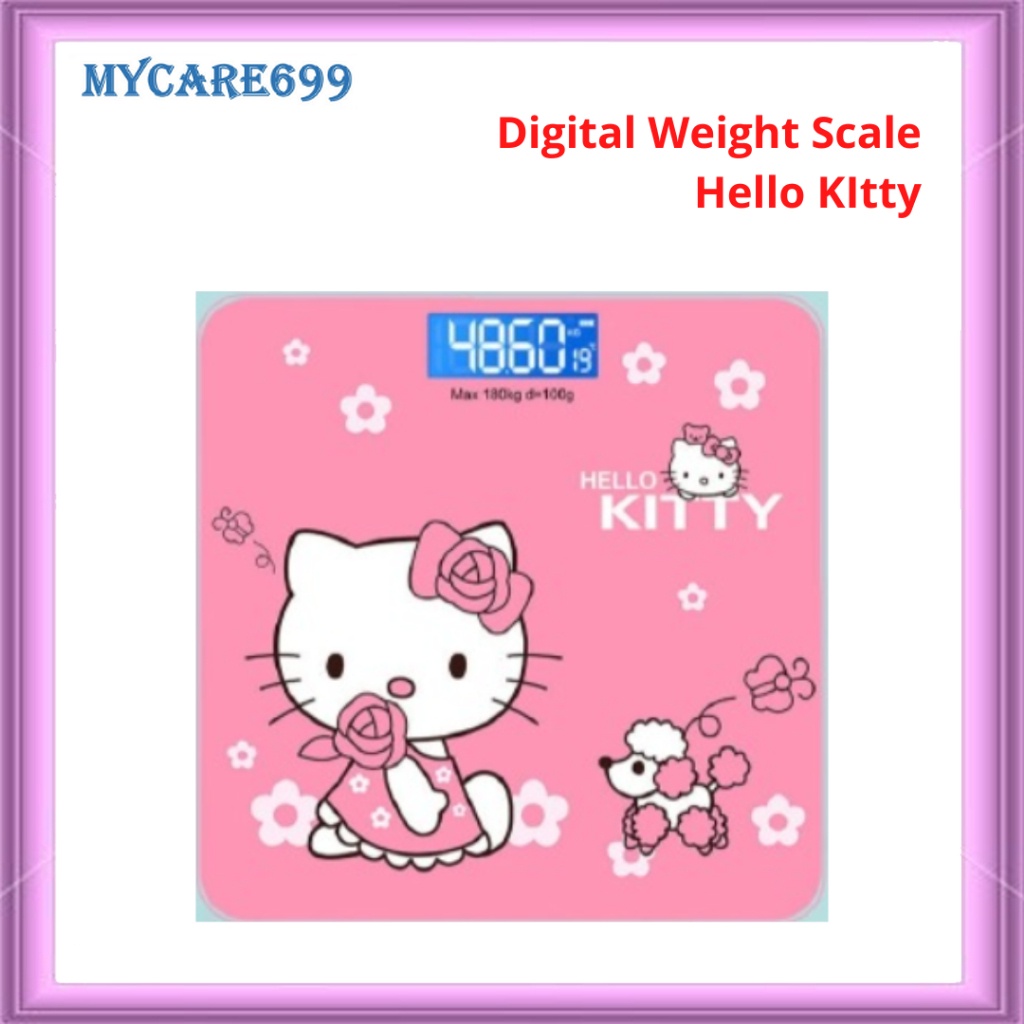 Digital Weight Scale Pink Hello Kitty Body Electronic Bathroom High ...