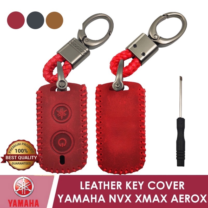NEW Yamaha Y16 NVX XMAX AEROX Remote Key Leather Case Cover Kunci ...
