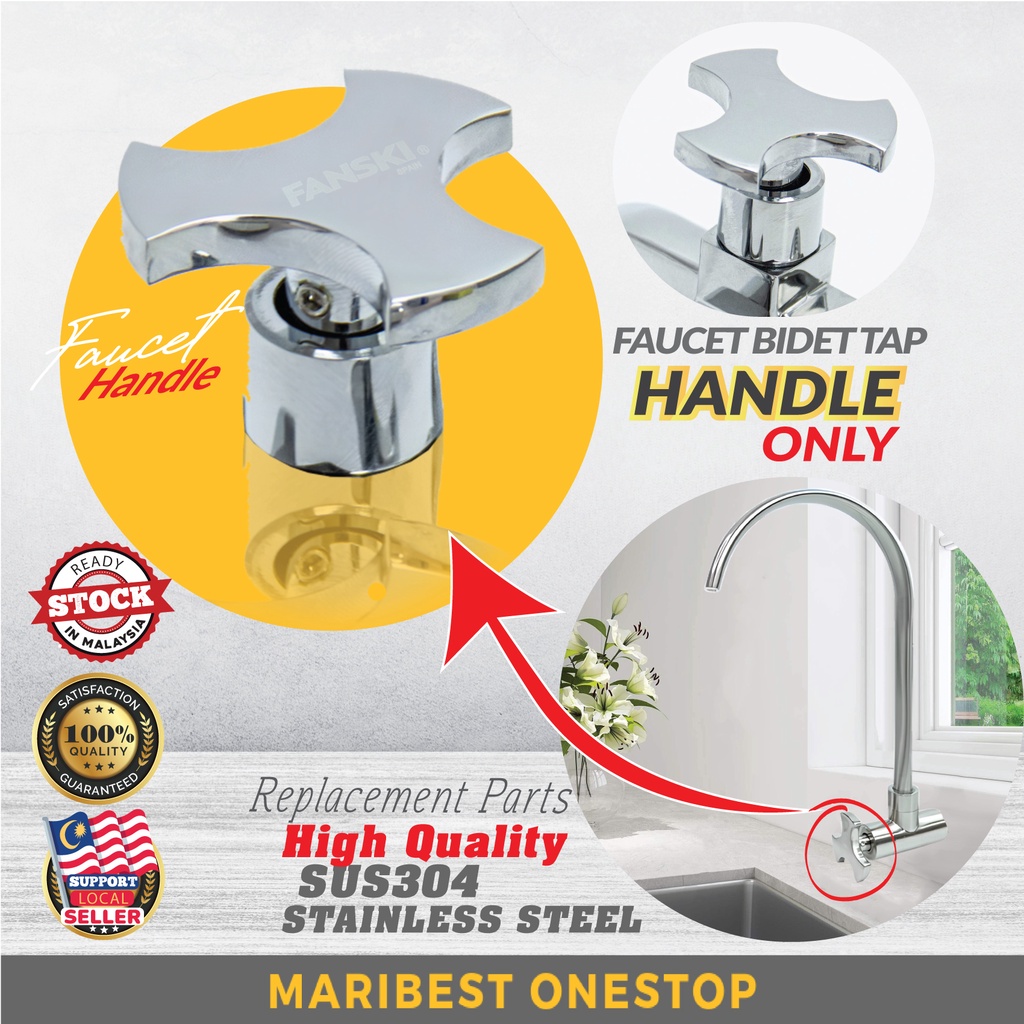Faucet Bidet Water Tap Handle Replacement Only Stainless Steel 304 ...