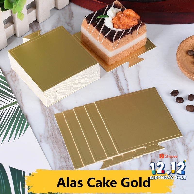 Norden - GOLD SQUARE Cake MAT - Mini Slice Cake Board Cakeboard Medan ...