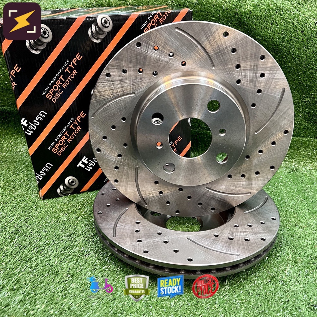🔥 TOYOTA VIOS NCP93 NCP150 ( G,S,TRD ) DISC ROTOR SPORT SLOTTED ...