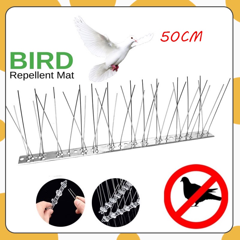50cm Bird Repellent Mat Spikes Stainless Animal Repeller Pigeons ...