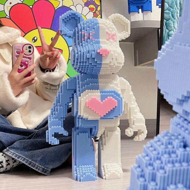 兼容乐高成年人暴力熊积木超大男女孩系列儿童玩具小颗粒拼装拼图Compatible with LEGO adult violence, bear ...