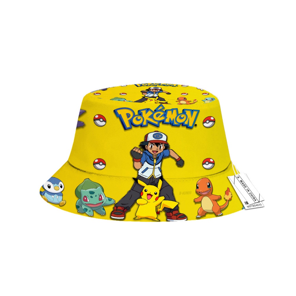 Pokemon POKEMON Bucket Hat Pikachu Adult Hat Cap POKEMON Anime Sun Hat ...