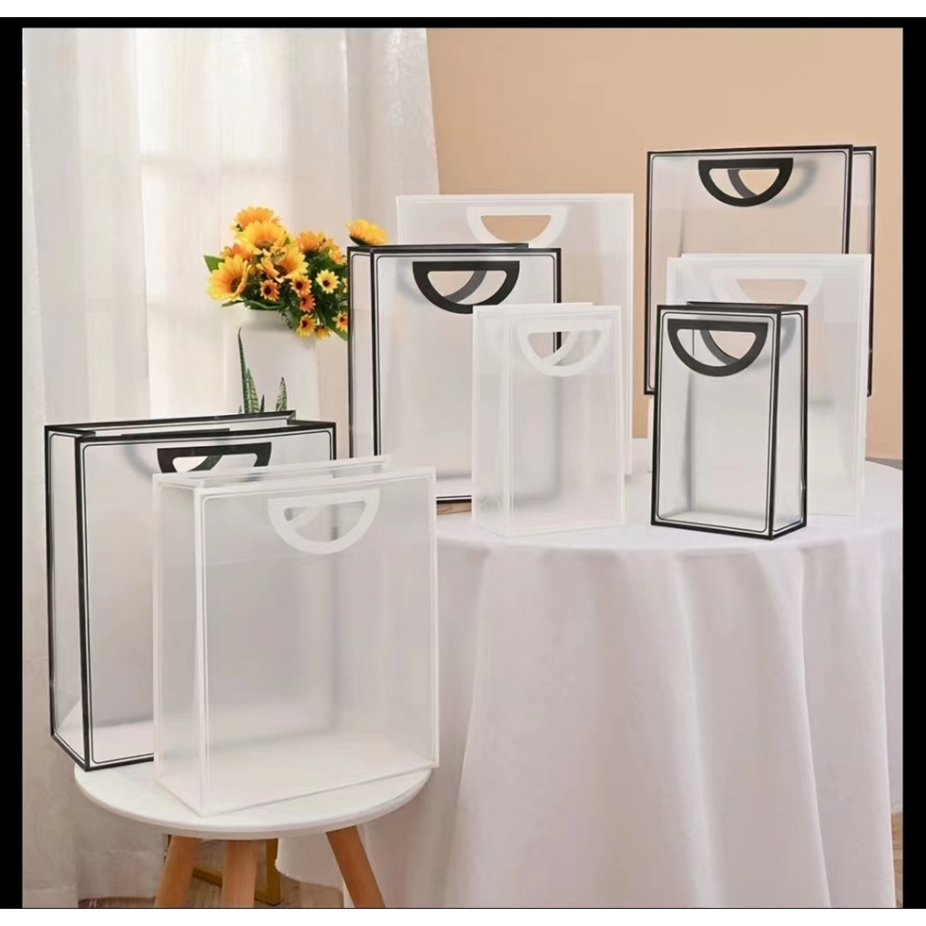 Gift Bag with Handle PP Frosted Bags Beg Hadiah Pemegang Rekaan Beku ...