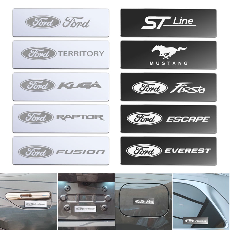 4 Pcs Ford Mirror Metal Car Logo Stickers Label 3D Badge Decoration ...