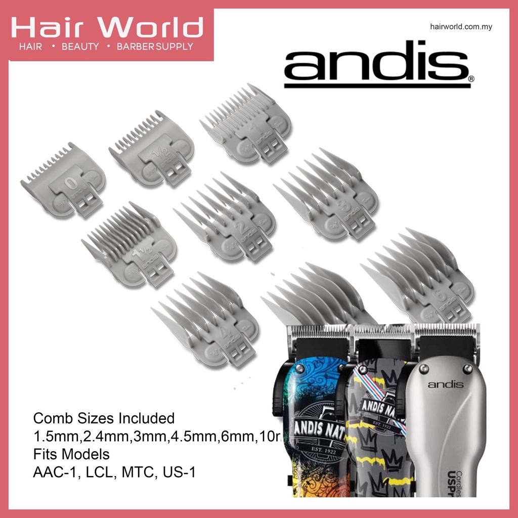 Andis Snap-On Blade Attachment Combs 9 Comb Set-Original | Shopee Malaysia