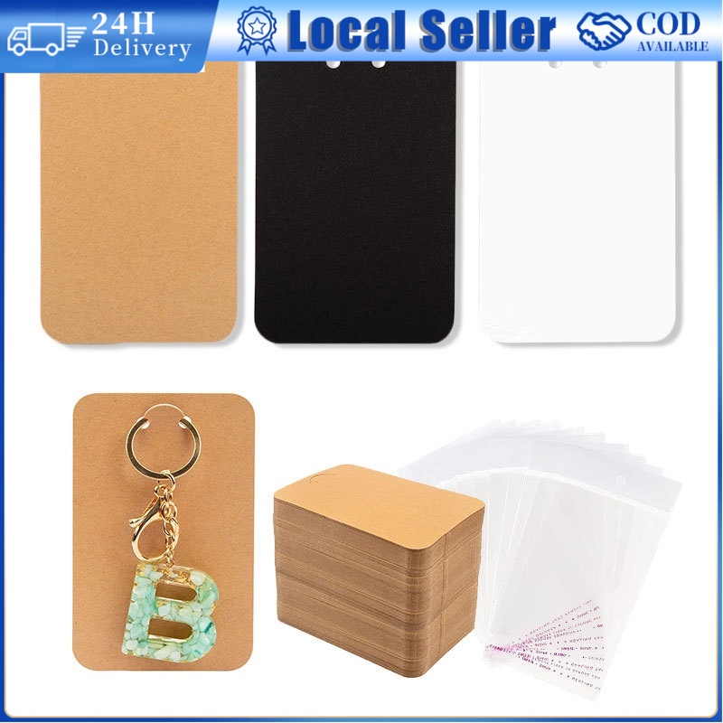 100Pcs/set Keychain Display Cards Jewelry Packaging for Jewelry Self ...