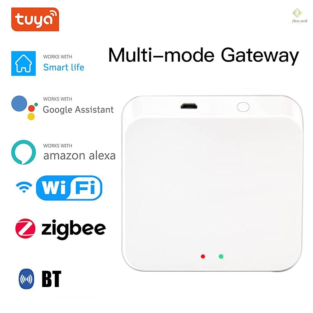 Tuya ZigBee WiFi BT Mesh Hub Smart Multi-mode Gateway Work with Tuya Smart Life App Voice ...