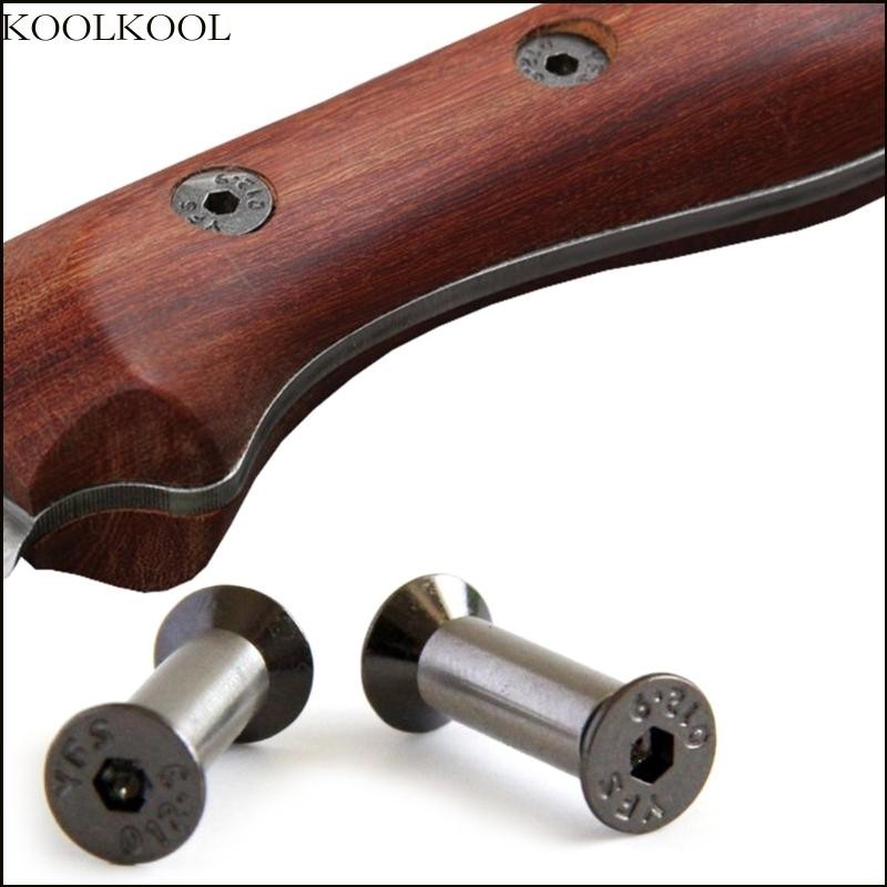KOOK 10pcs Handle Bolt Rivets Scale Screw Fastener Nut YFS Flat Hex ...